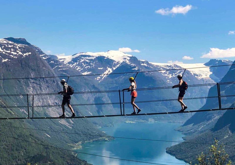 Via Ferrata Loen | Gjølmunnebrua | Hotel Alexandra